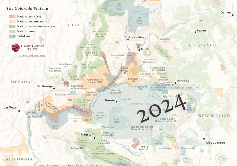 Colorado Plateau Map (2024 edition) | Grand Canyon Trust