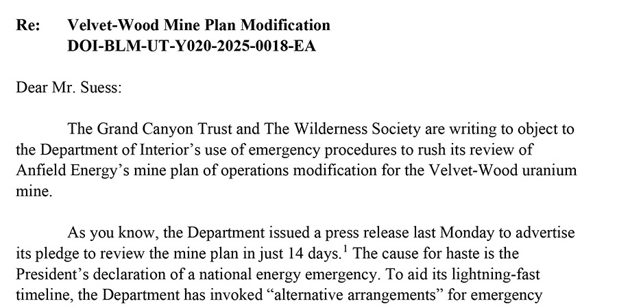 Identified Uranium Resources in the United States Map | Grand Canyon Trust